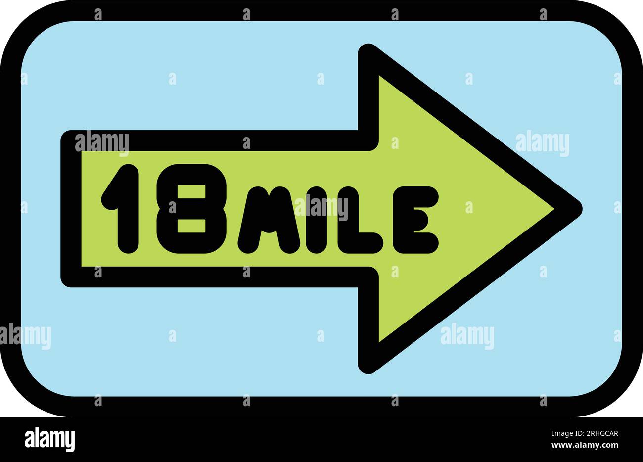 Direction sign icon outline vector. Plane travel. Passenger distance ...