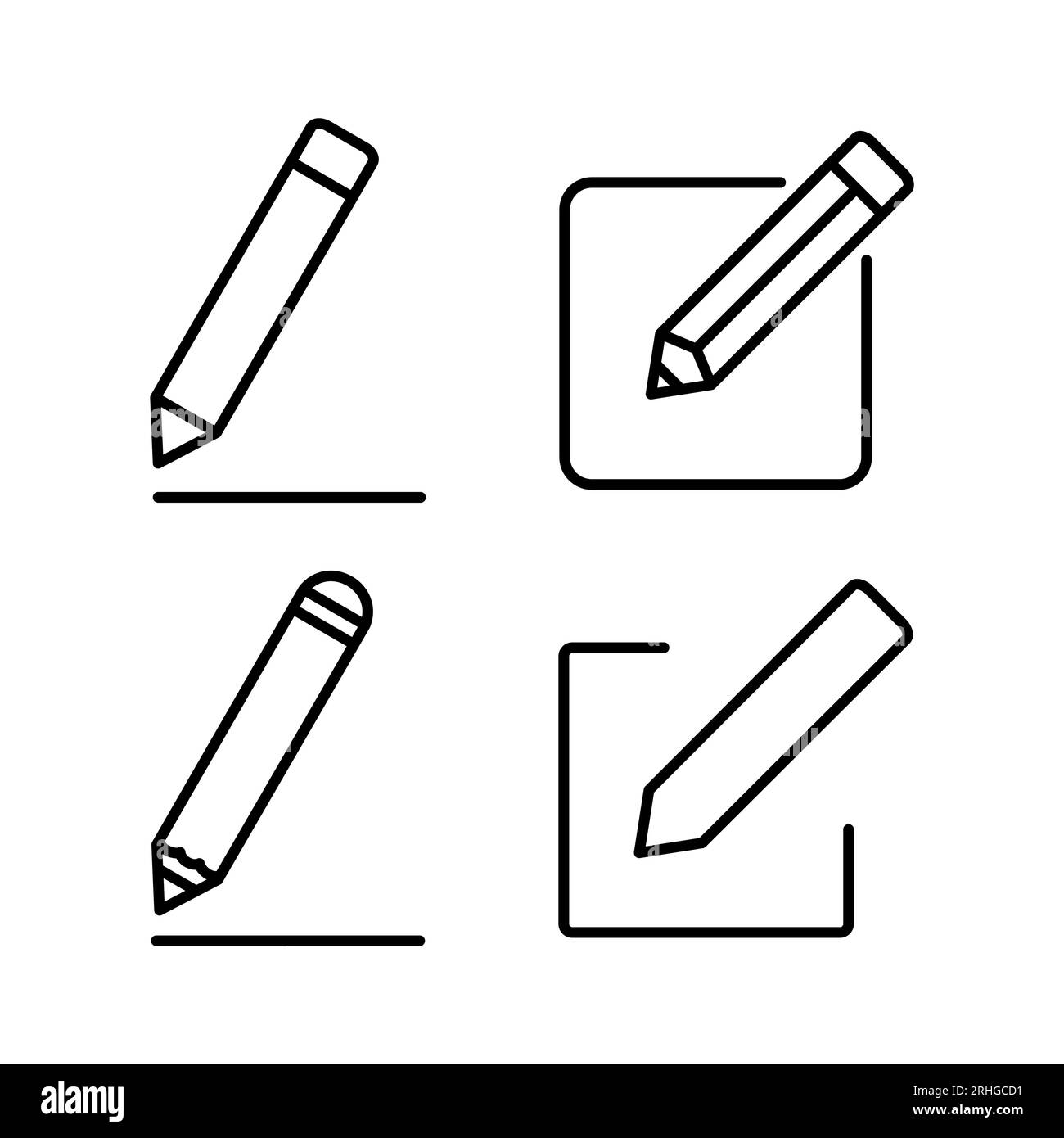 Edit icon vector. edit document sign and symbol. pencil Stock Vector ...