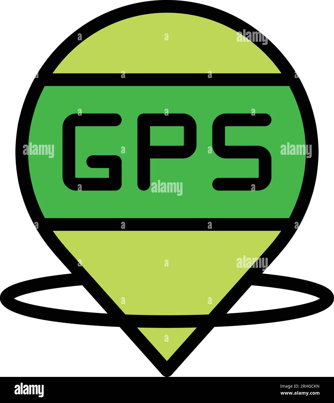 Gps location icon outline vector. Obstacle motion. Delivery trajectory ...