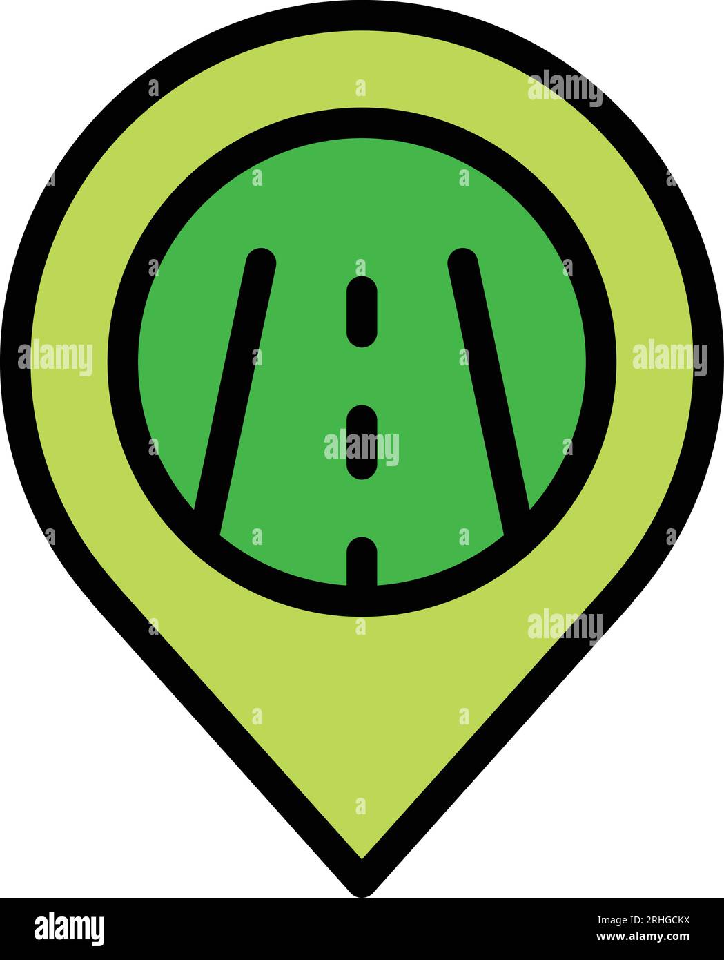 Location point icon outline vector. Gps map. Earth pointer color flat ...