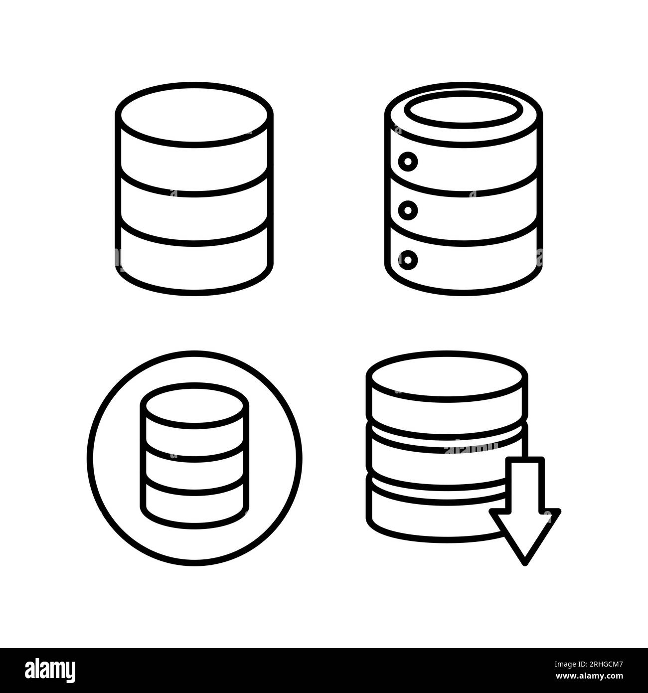 Database Icon Vector Server Icon Storage Stock Vector Image And Art Alamy