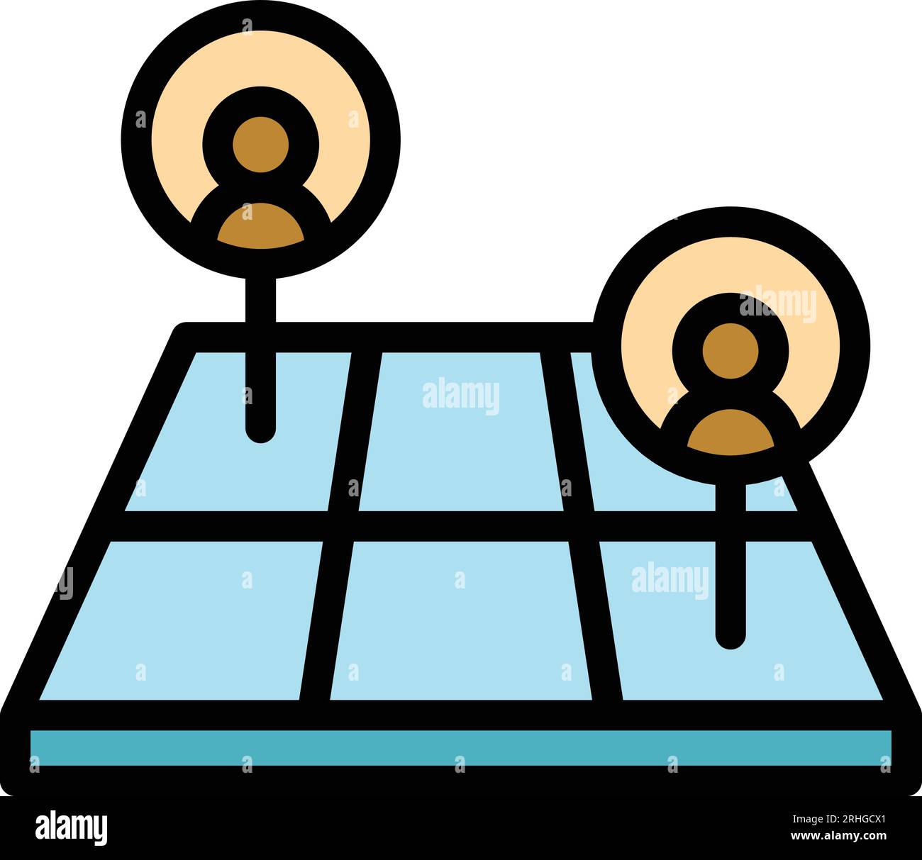 Map plan move icon outline vector. Path exam. Travel bullet color flat ...