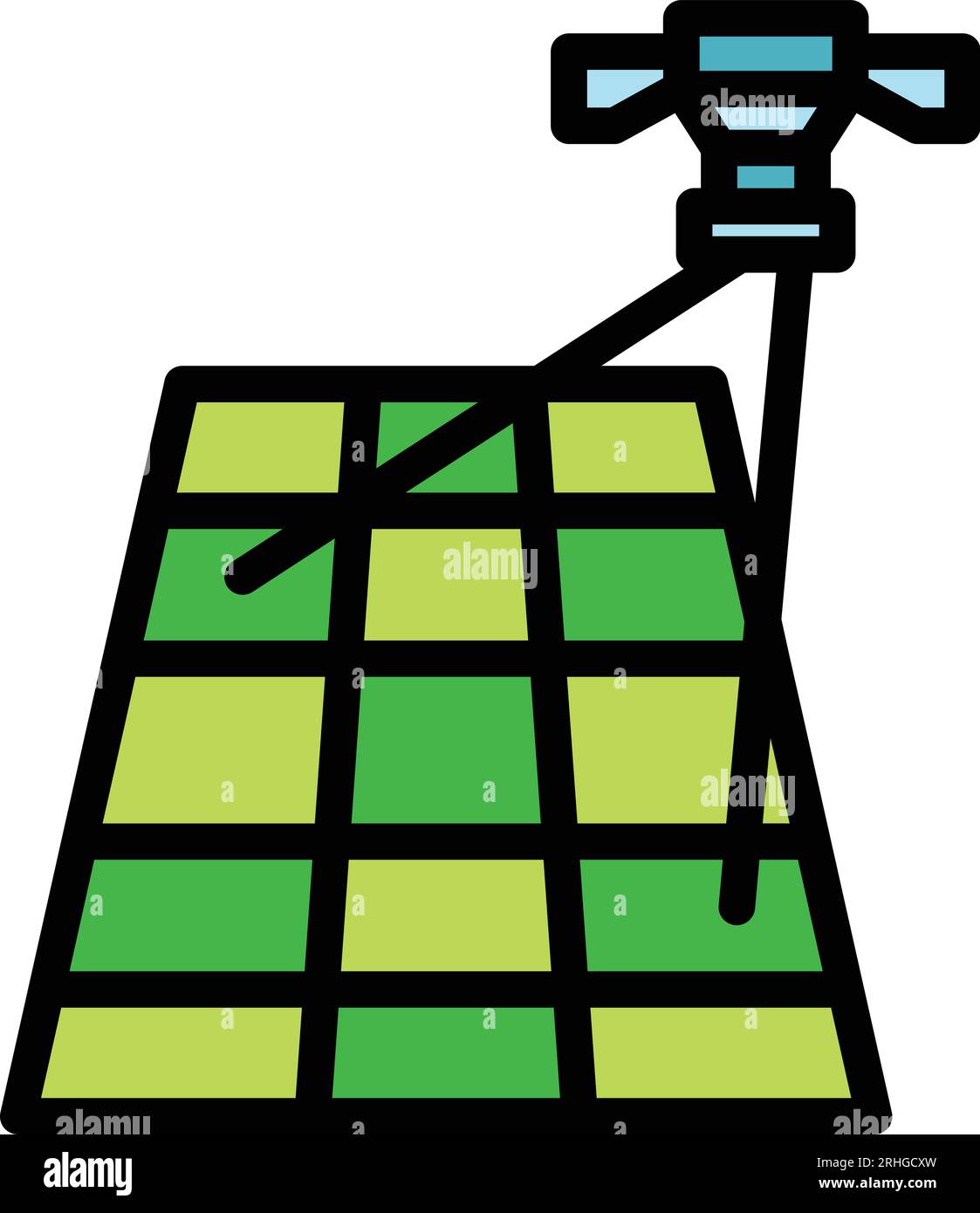 Satellite loaction icon outline vector. Pin route. Place map color flat ...