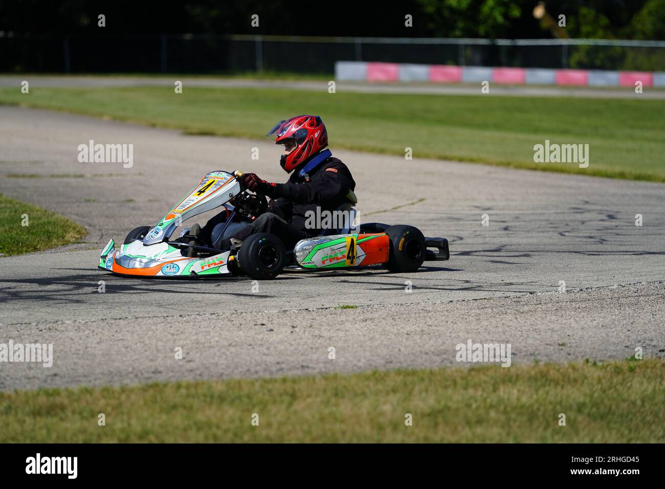 Adult go-kart drivers raced in national races at Badger Kart club Wolf ...