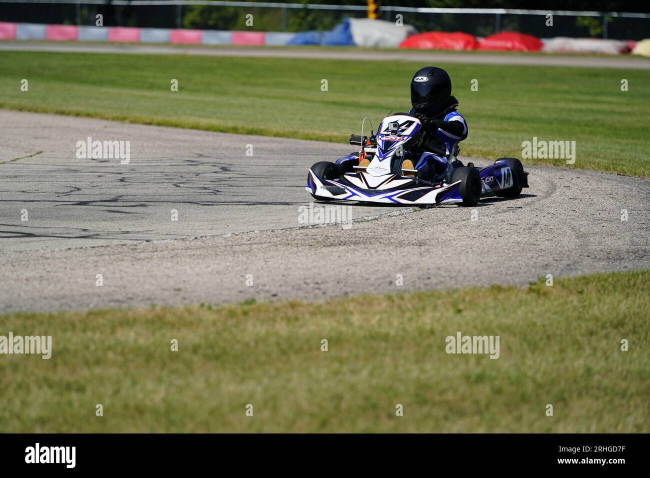 Adult go-kart drivers raced in national races at Badger Kart club Wolf ...