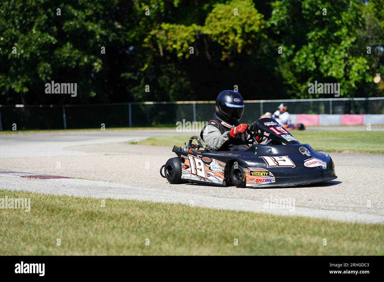 Adult go-kart drivers raced in national races at Badger Kart club Wolf ...