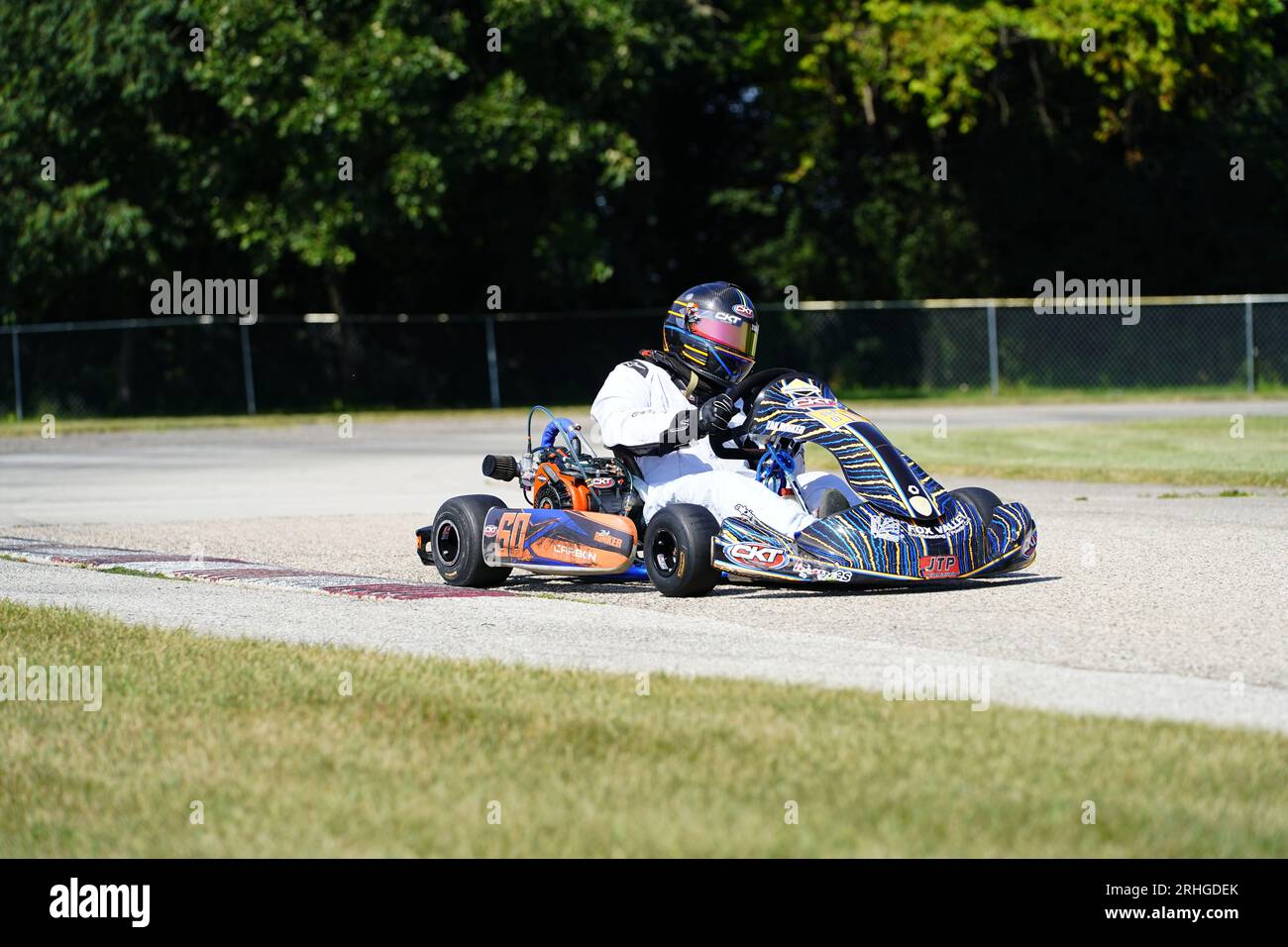 Adult go-kart drivers raced in national races at Badger Kart club Wolf ...
