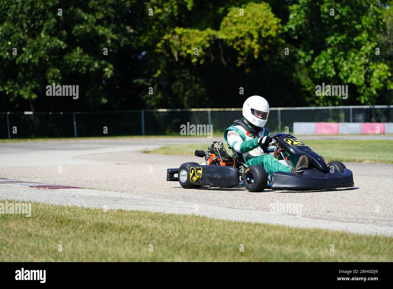 Adult go-kart drivers raced in national races at Badger Kart club Wolf ...