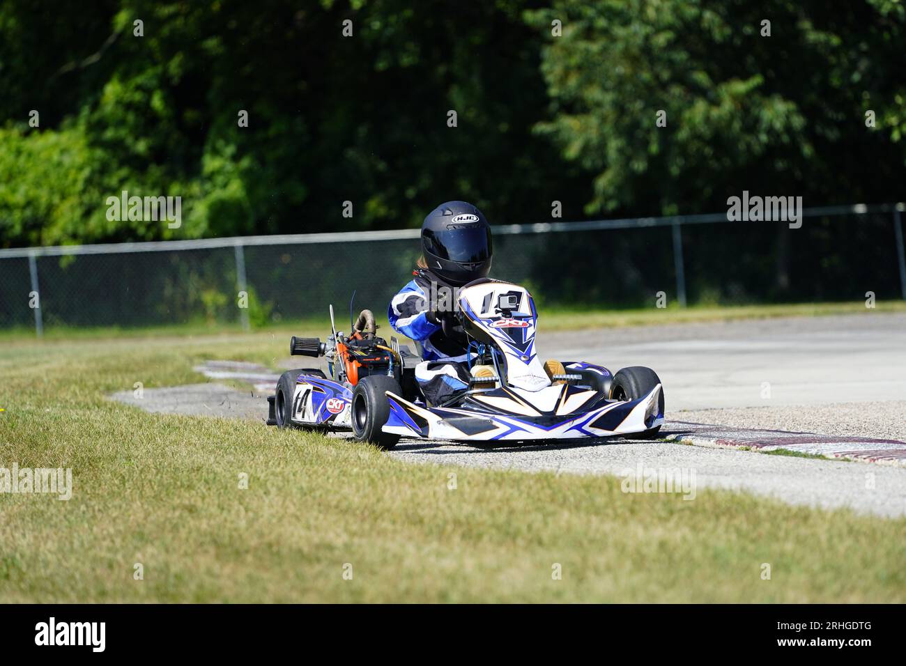 Adult go-kart drivers raced in national races at Badger Kart club Wolf ...