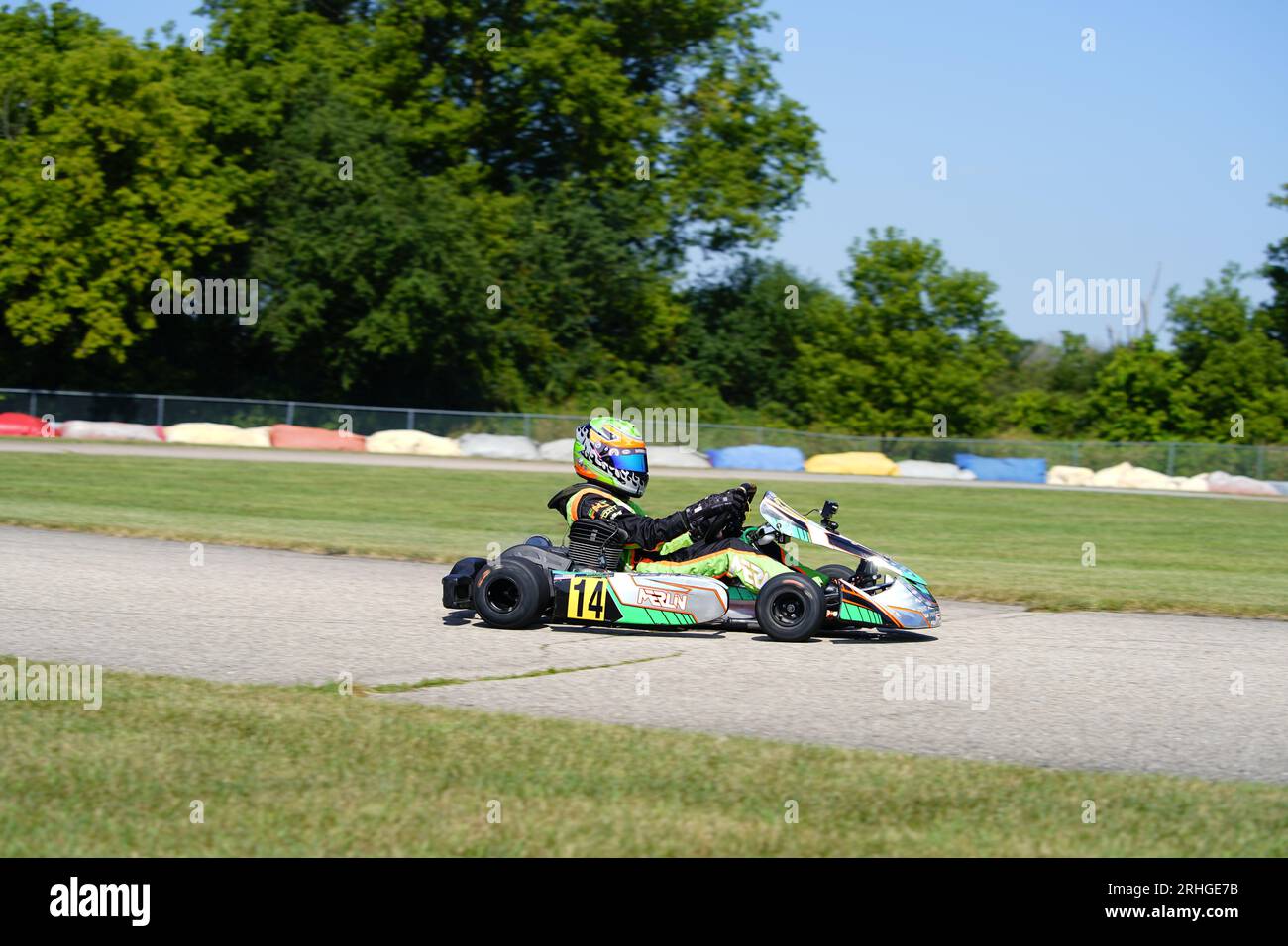 Adult go-kart drivers raced in national races at Badger Kart club Wolf ...