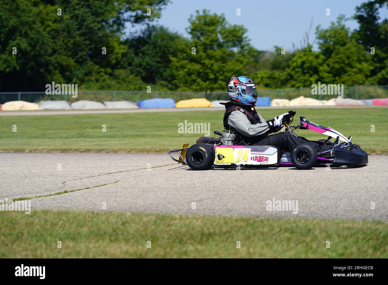 Adult go-kart drivers raced in national races at Badger Kart club Wolf ...