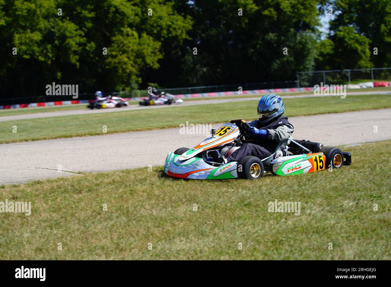 Adult go-kart drivers raced in national races at Badger Kart club Wolf ...