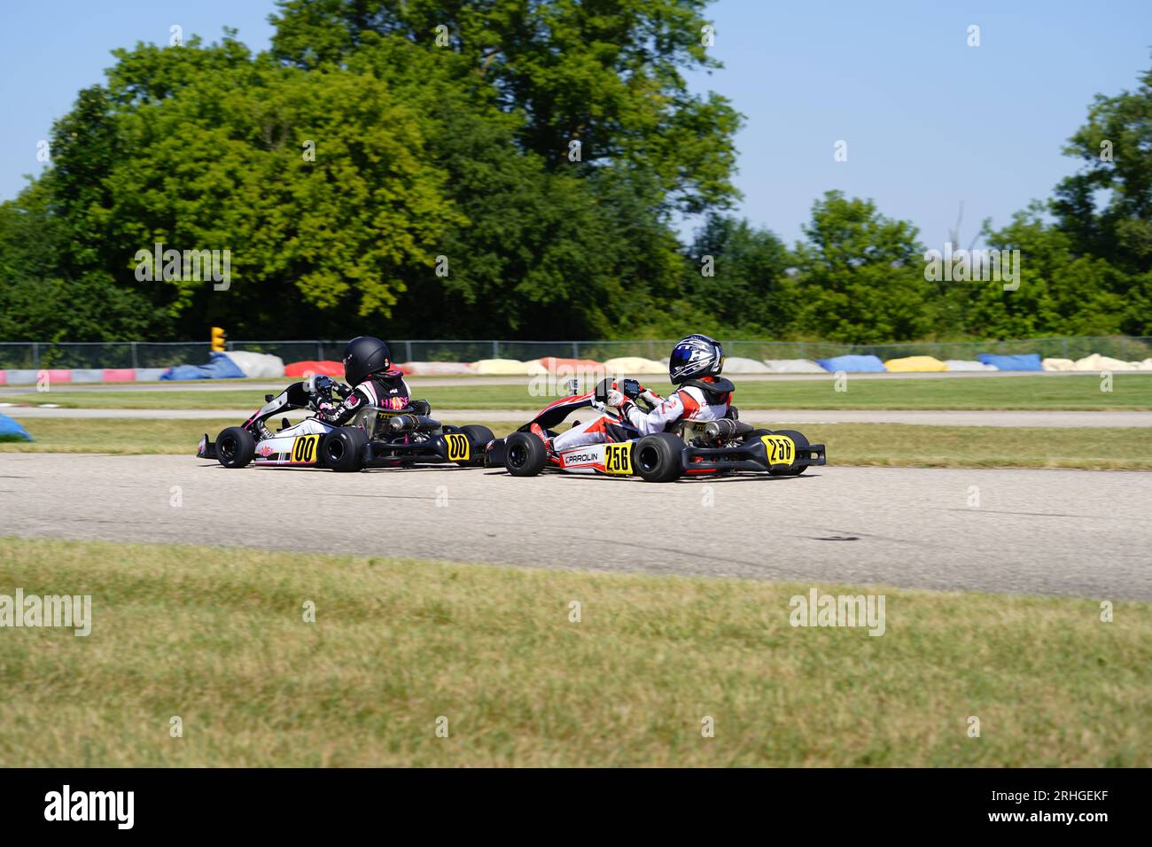 Adult go-kart drivers raced in national races at Badger Kart club Wolf ...