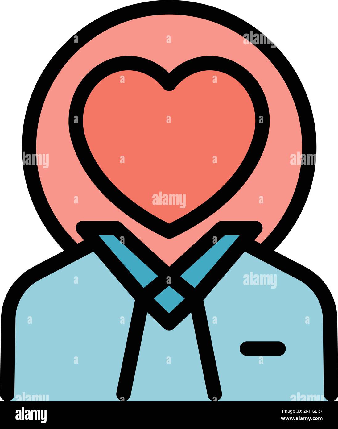 Love balance icon outline vector. Mind health. Body man color flat ...