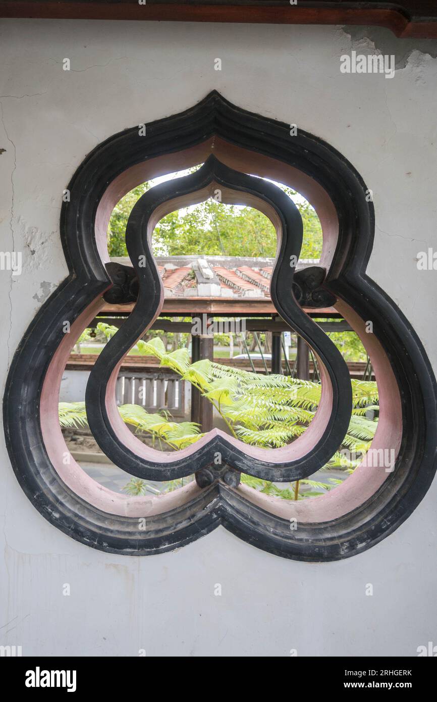 Intricate window at Lin An Tai Historical House, Taipei, Taiwan Stock ...