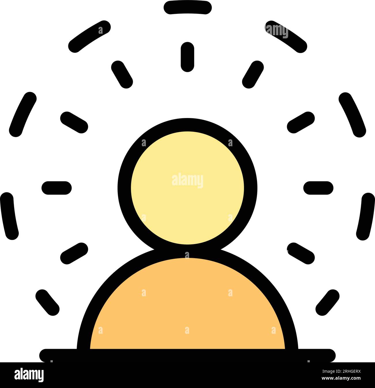 Mind healing icon outline vector. Balance energy. Body benefits color ...