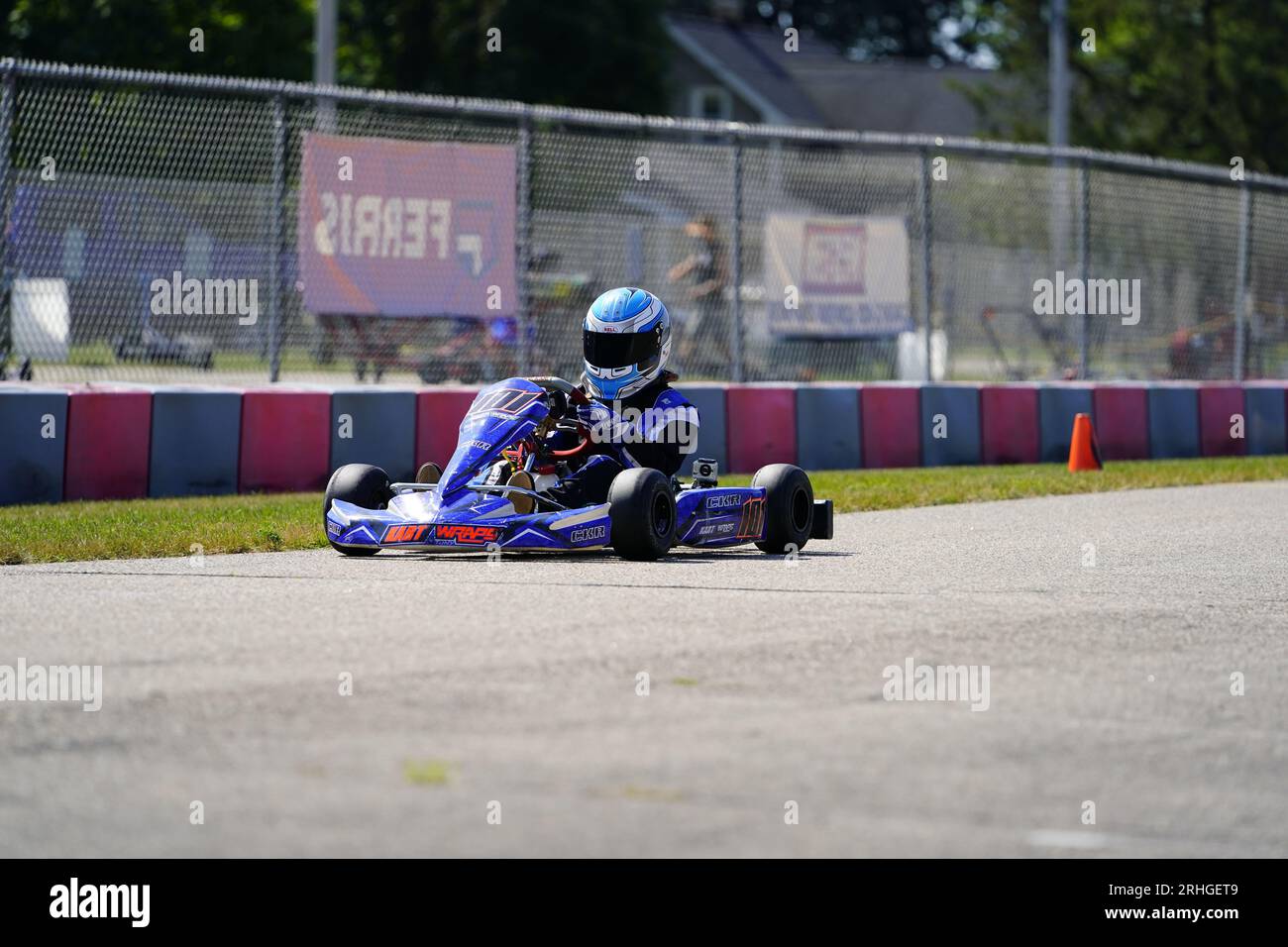 Adult go-kart drivers raced in national races at Badger Kart club Wolf ...