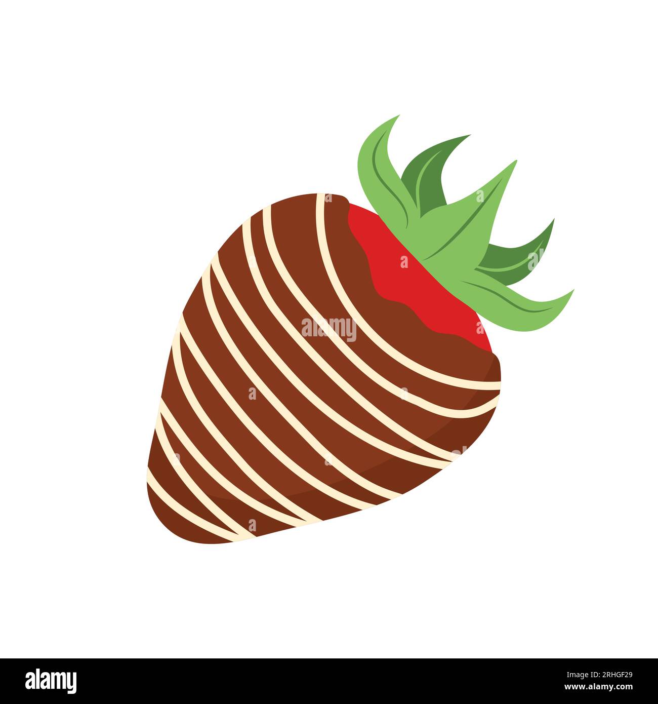 Cartoon Chocolate Covered Strawberry