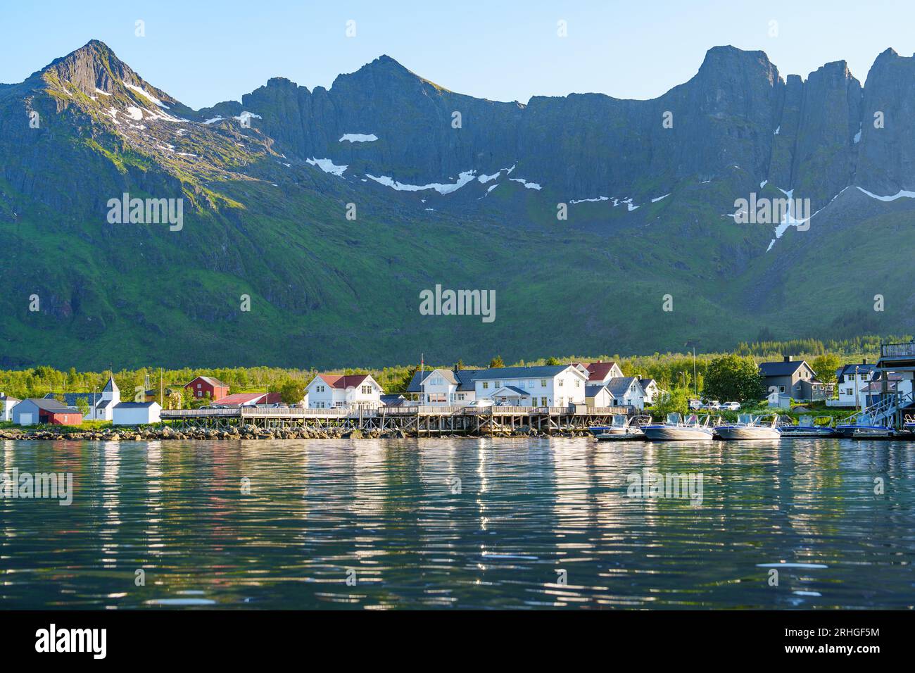 Fishing base in village Mefjordvaer, island Senja, Norway, Mefjord ...