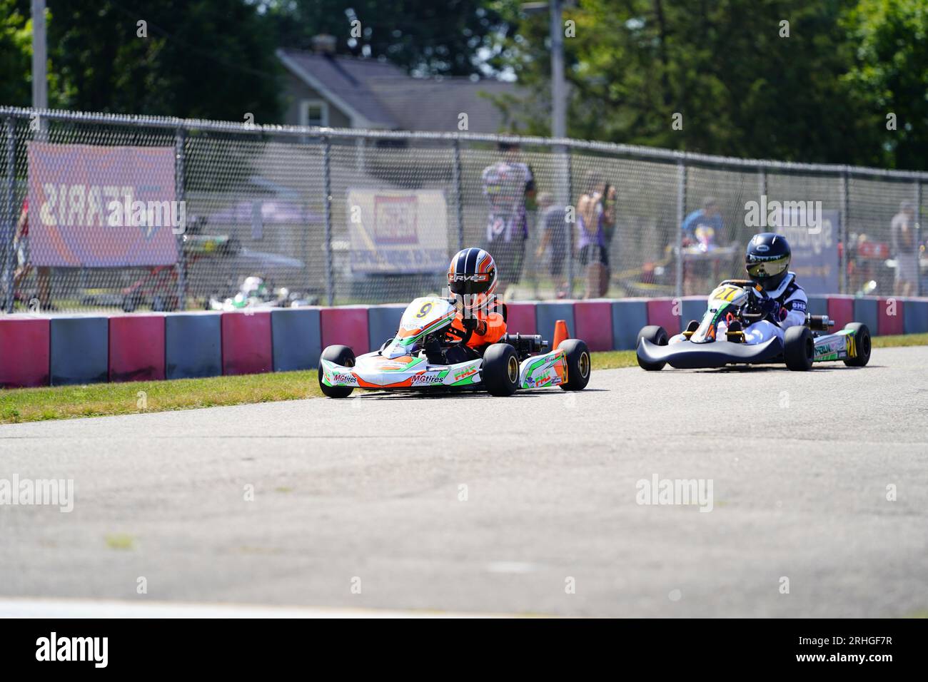 Adult go-kart drivers raced in national races at Badger Kart club Wolf ...