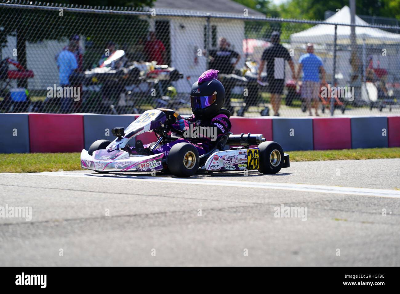 Adult go-kart drivers raced in national races at Badger Kart club Wolf ...
