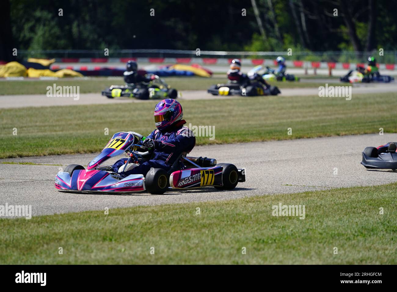 Adult go-kart drivers raced in national races at Badger Kart club Wolf ...