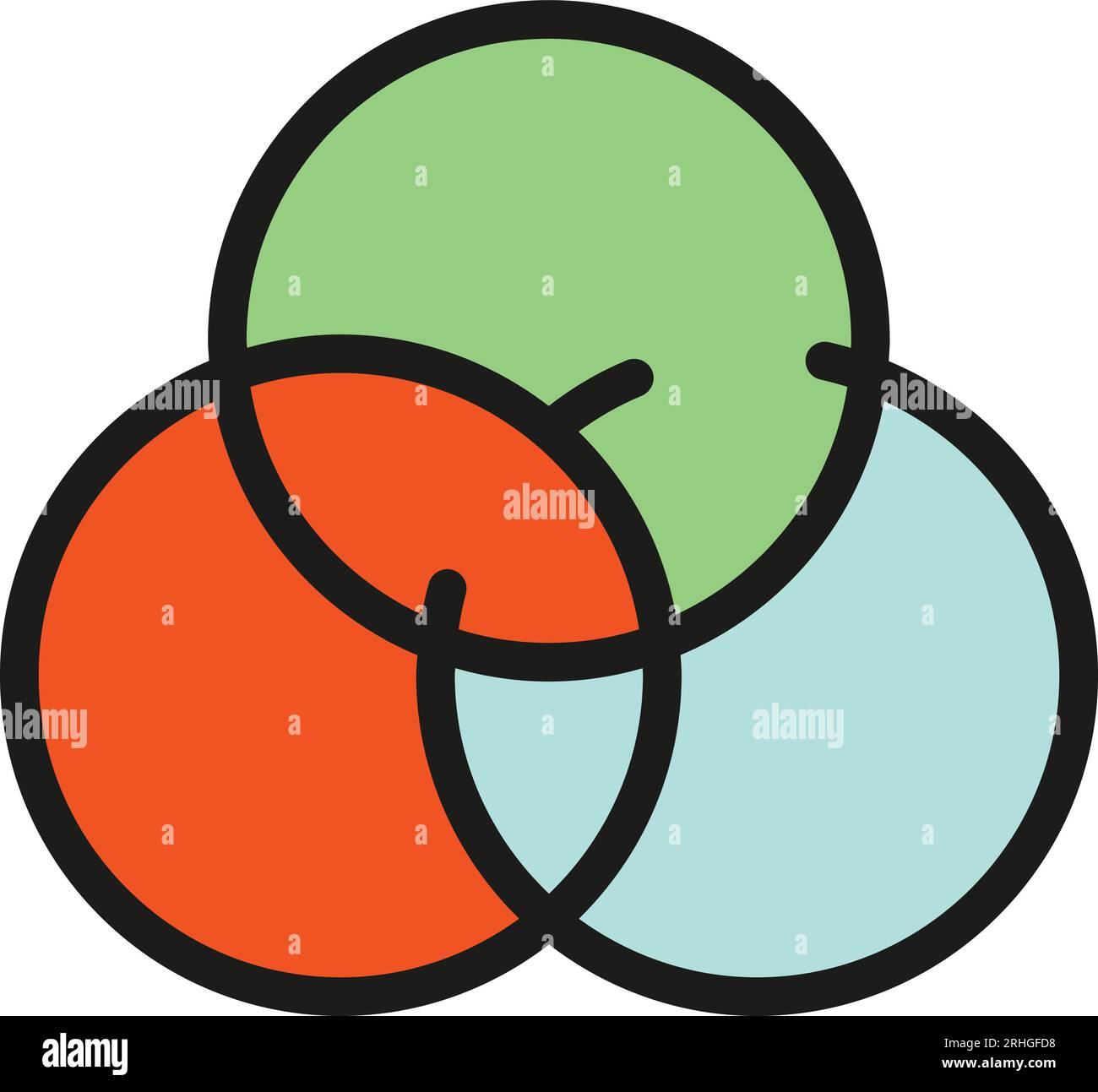 Color circle design icon outline vector. Edit tool. Interface data ...