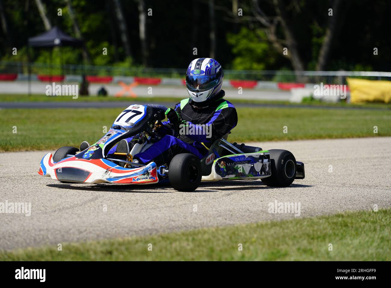 Adult go-kart drivers raced in national races at Badger Kart club Wolf ...