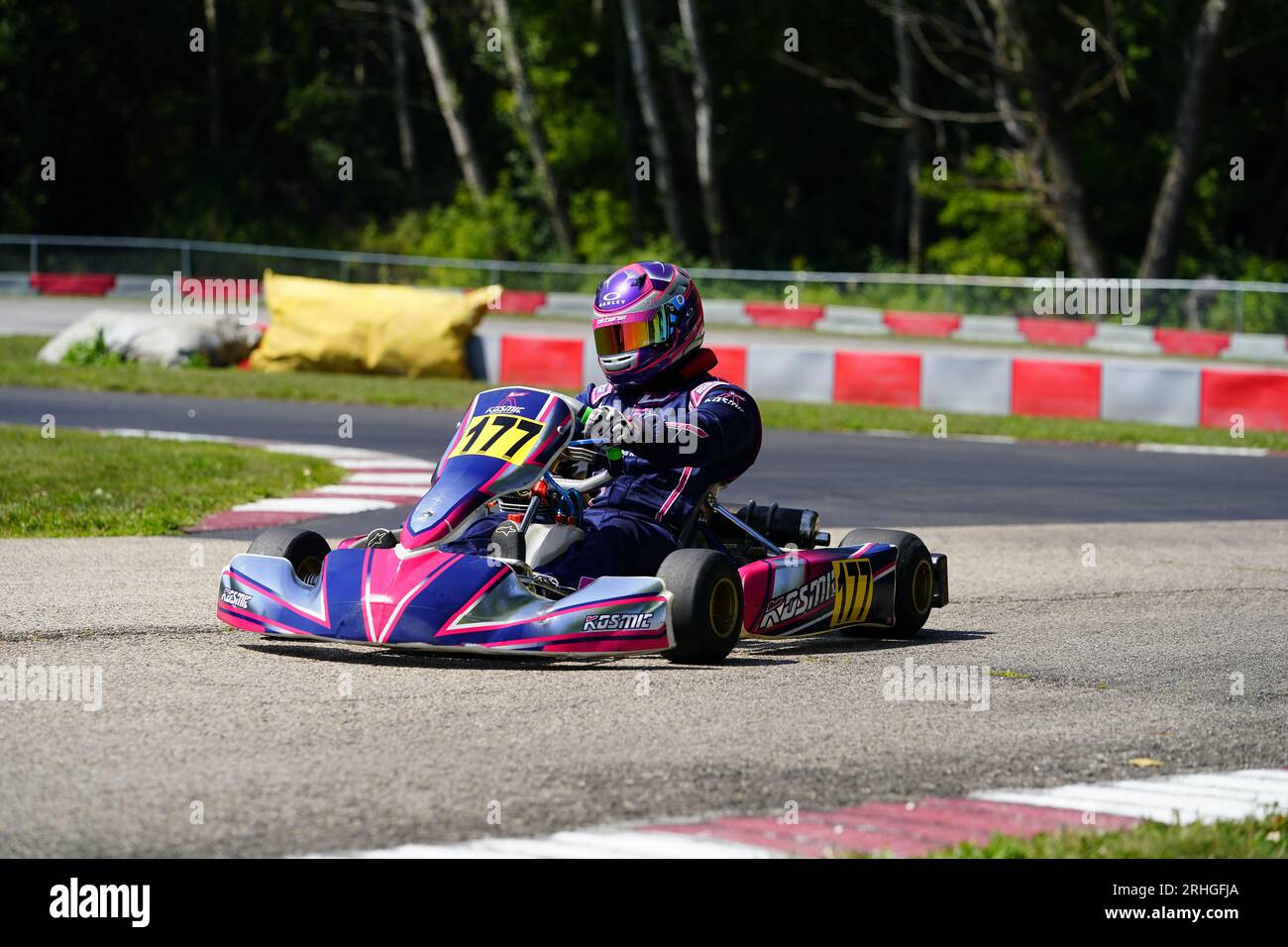 Adult go-kart drivers raced in national races at Badger Kart club Wolf ...
