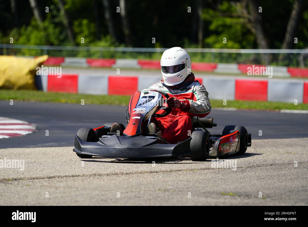 Adult go-kart drivers raced in national races at Badger Kart club Wolf ...