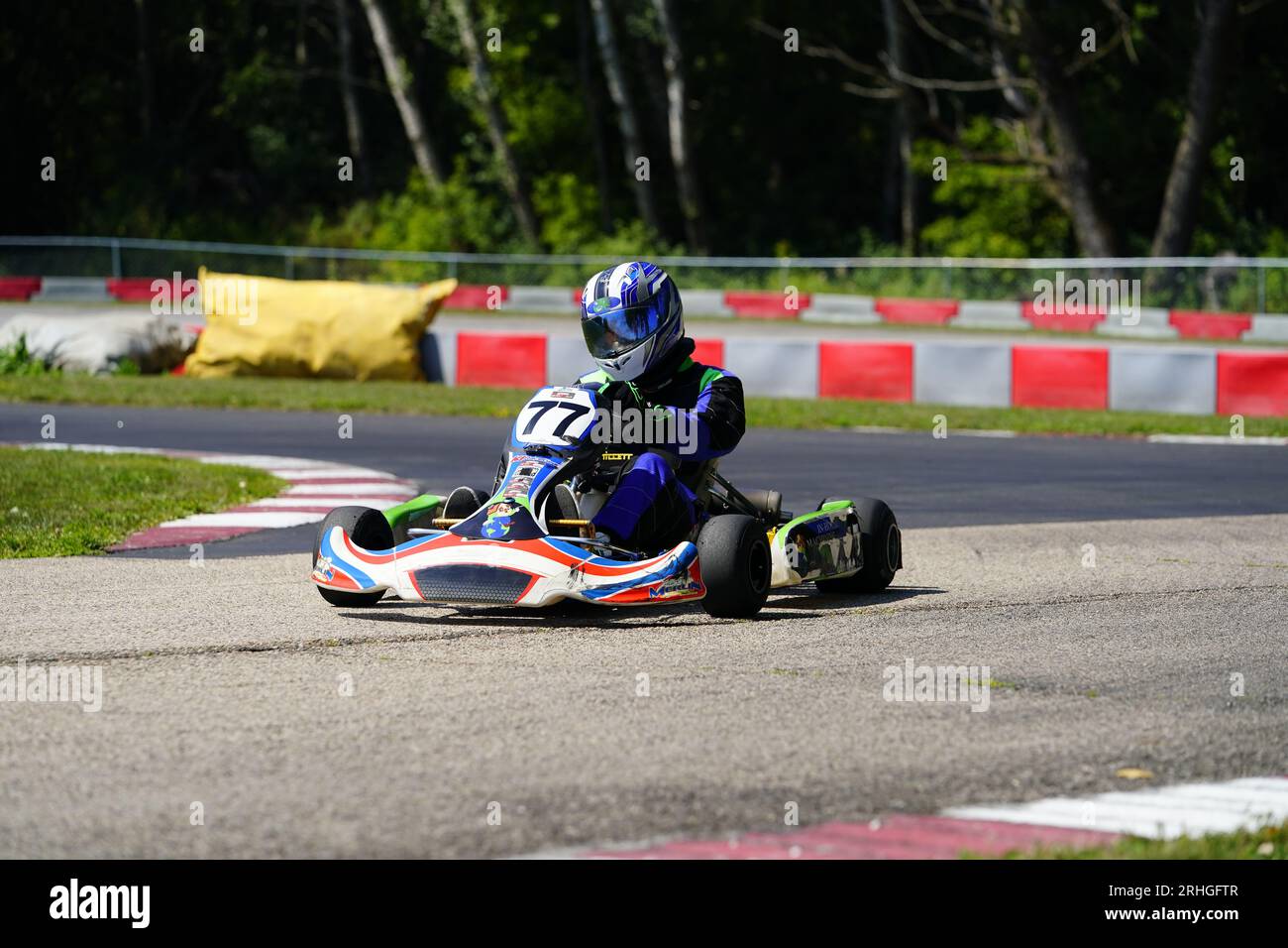 Adult go-kart drivers raced in national races at Badger Kart club Wolf ...