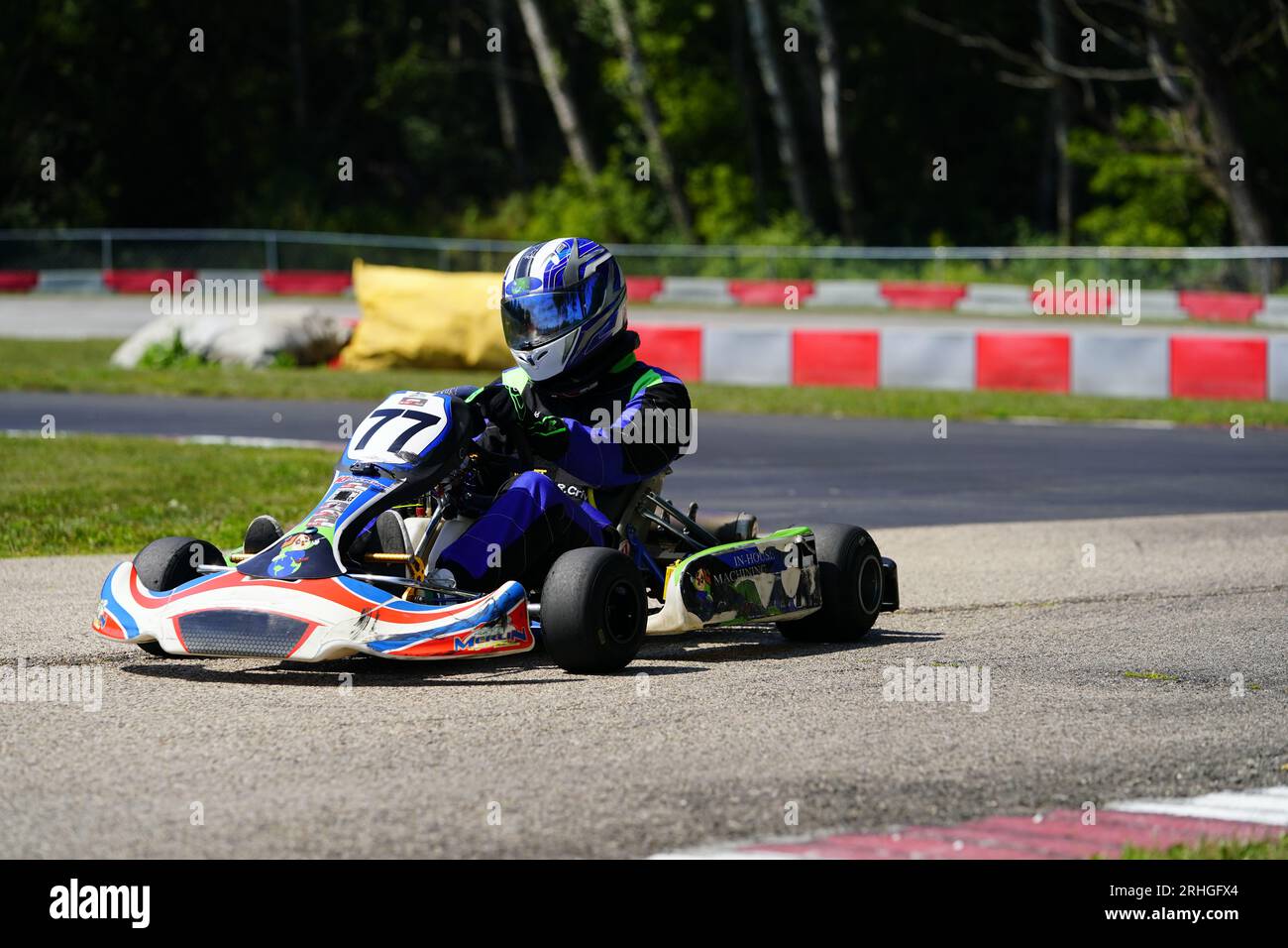 Adult go-kart drivers raced in national races at Badger Kart club Wolf ...