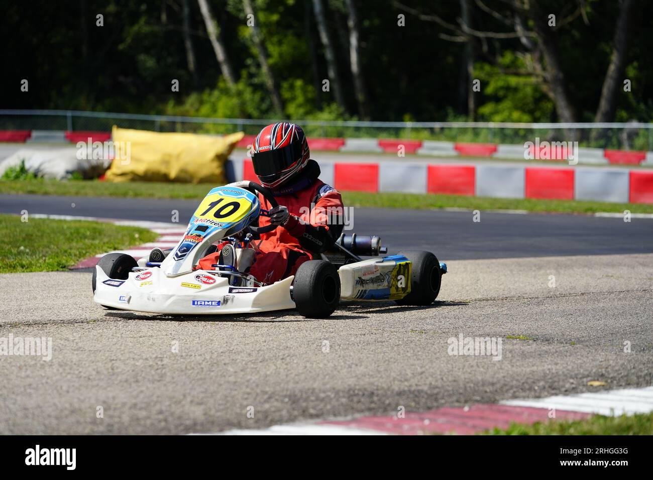 Adult go-kart drivers raced in national races at Badger Kart club Wolf ...
