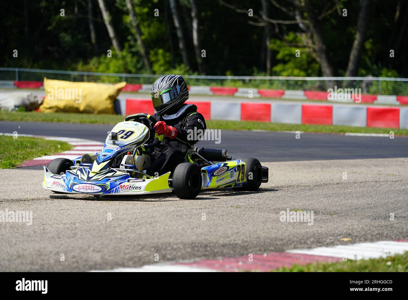 Adult go-kart drivers raced in national races at Badger Kart club Wolf ...