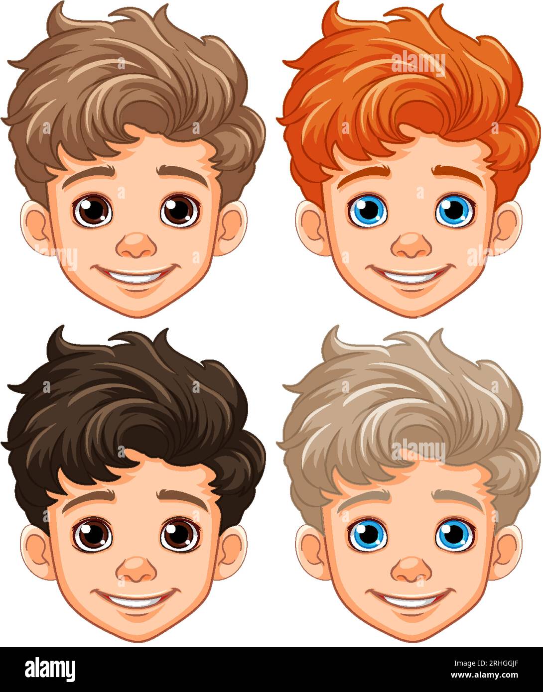 Isolated boy head cartoon illustration Stock Vector Image & Art - Alamy