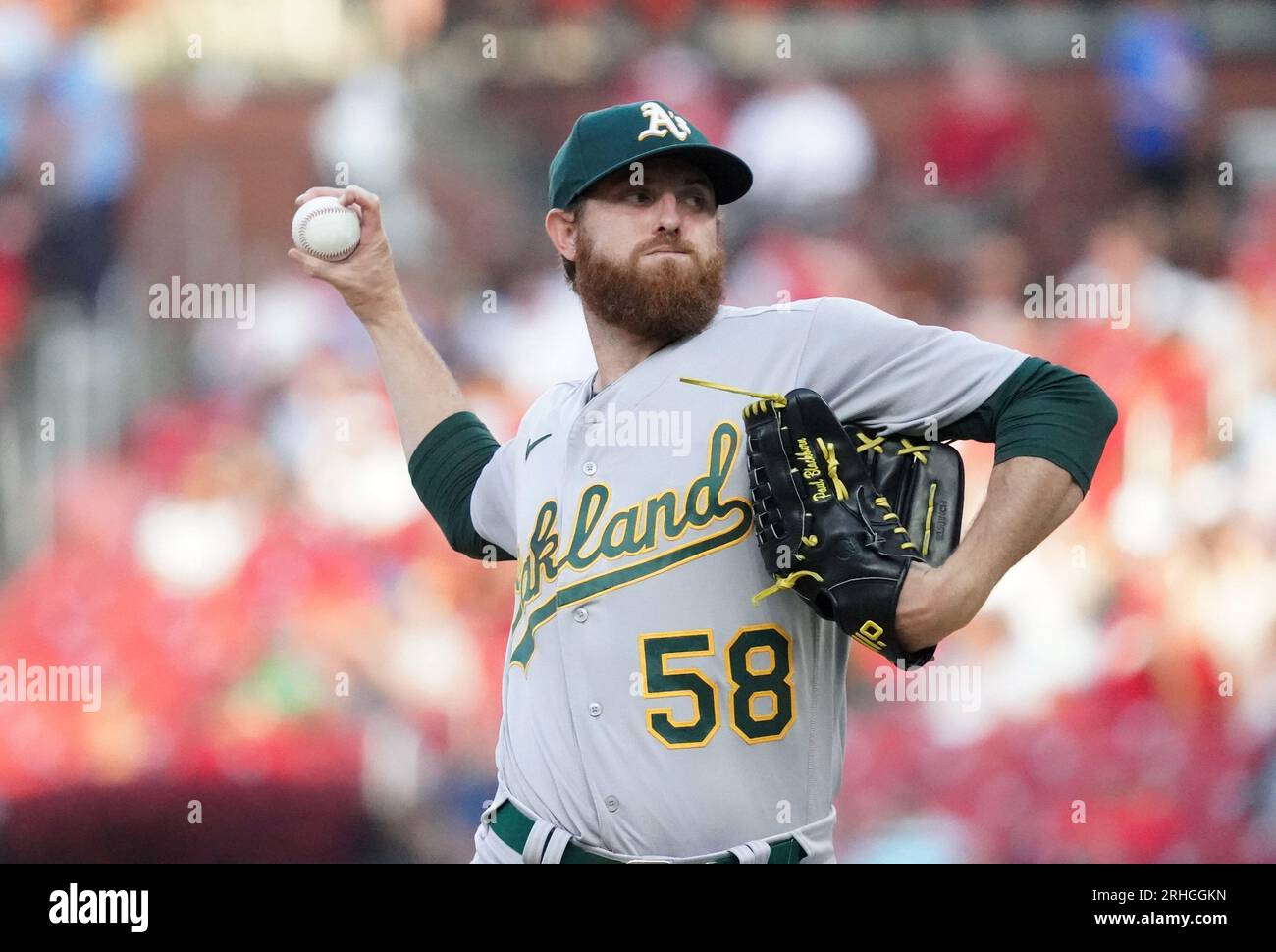 St. Louis, United States. 16th Aug, 2023. Oakland Athletics starting ...
