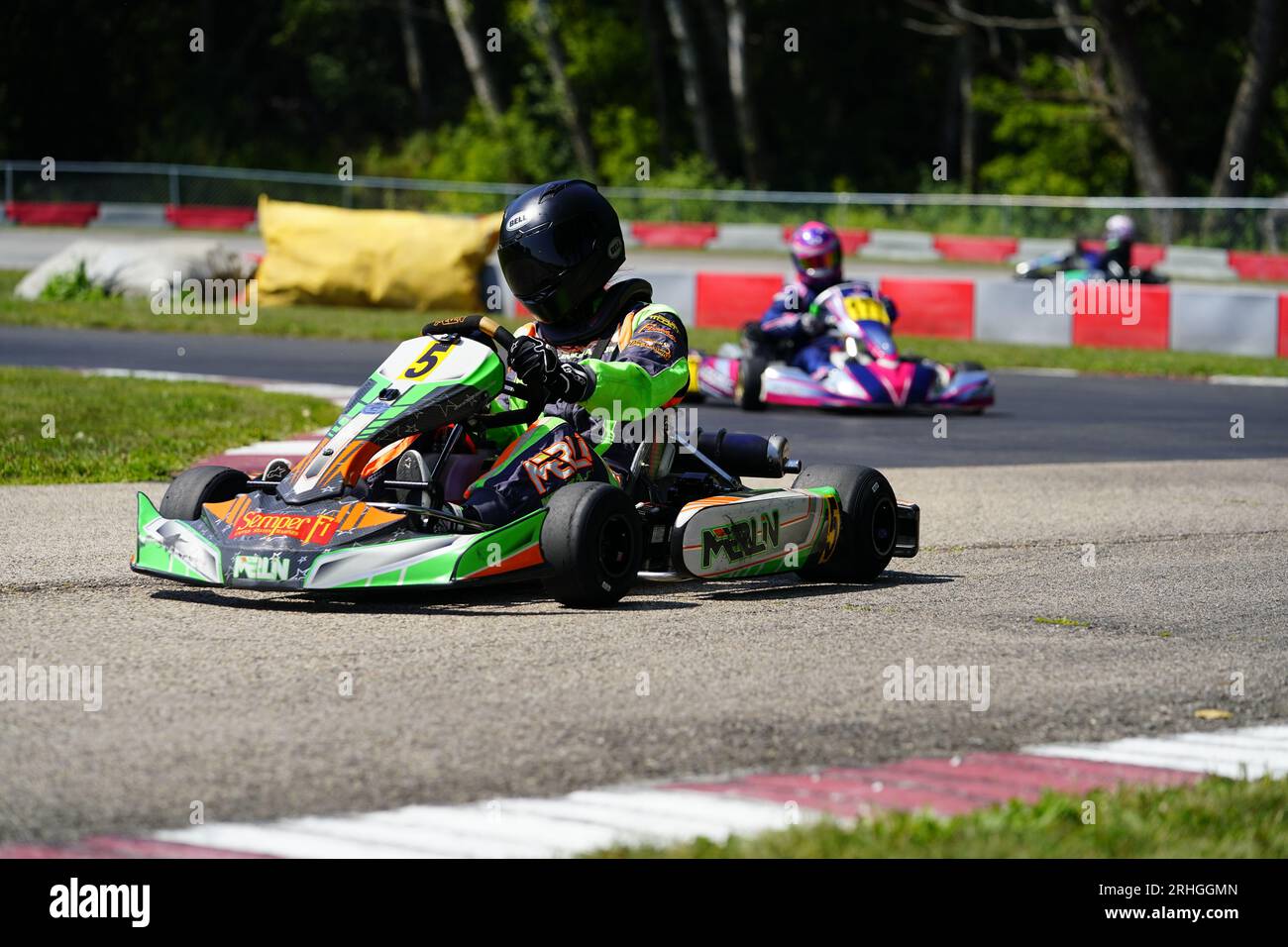 Adult go-kart drivers raced in national races at Badger Kart club Wolf ...