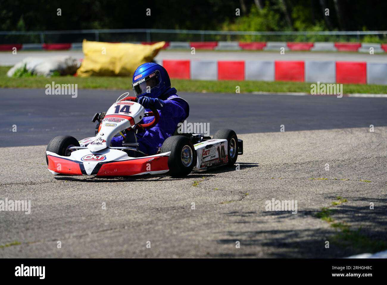 Adult go-kart drivers raced in national races at Badger Kart club Wolf ...