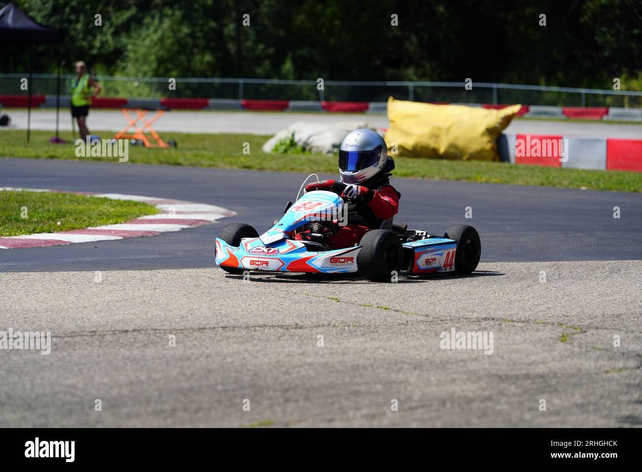 Adult go-kart drivers raced in national races at Badger Kart club Wolf ...