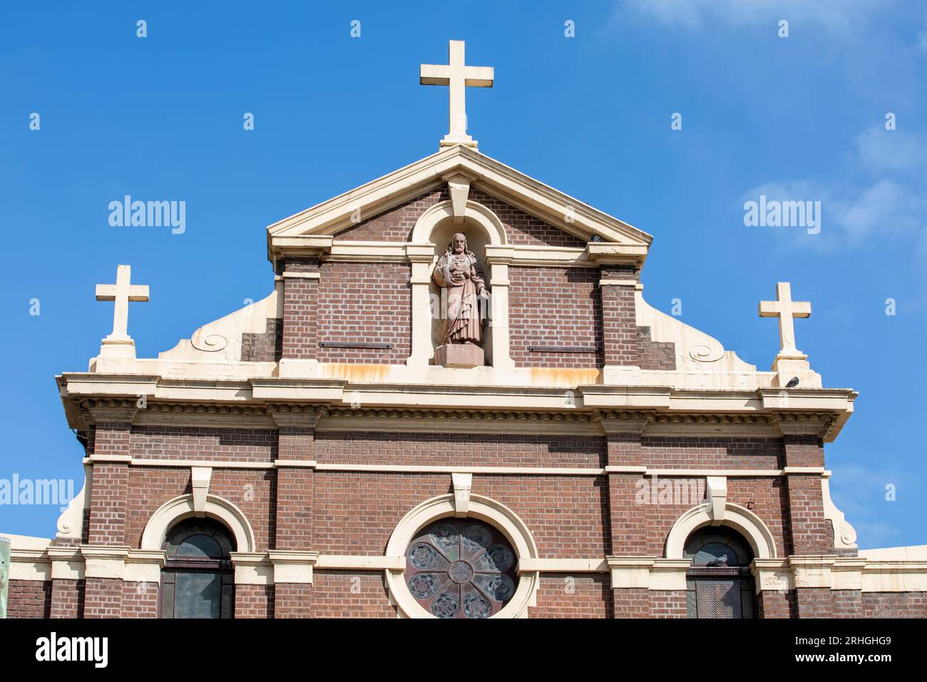 St Kilda, Victoria, Australia - Detail of the upper story of the Scared ...