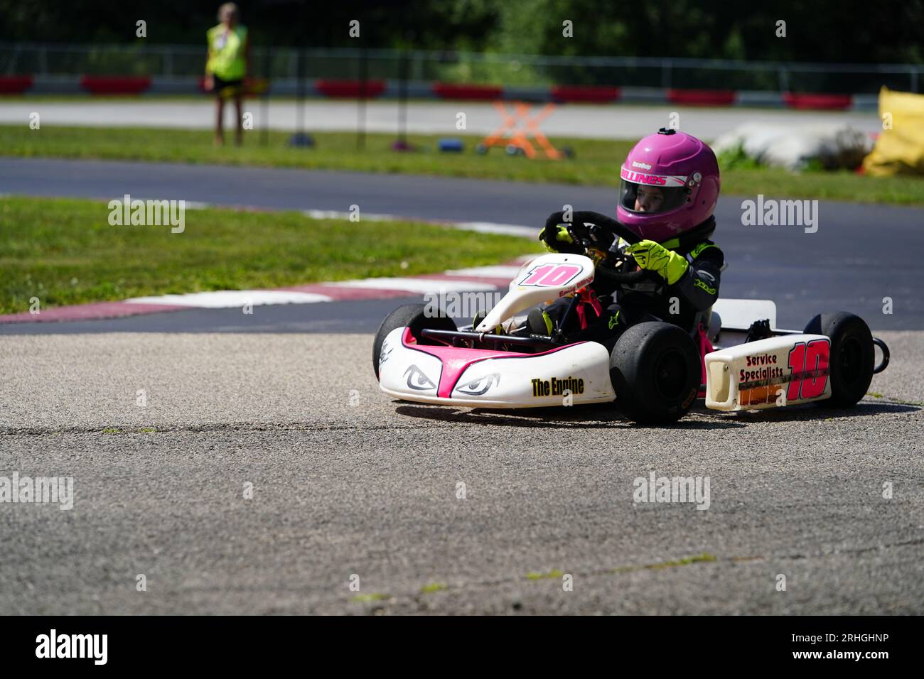 Adult go-kart drivers raced in national races at Badger Kart club Wolf ...