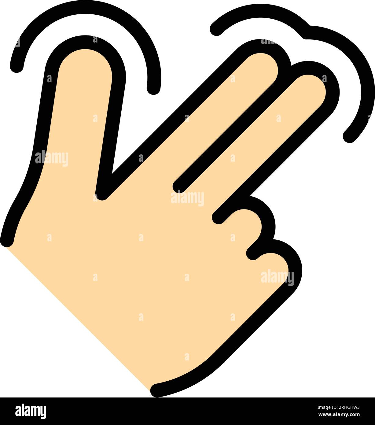 Button touch icon outline vector. Screen app. Smartphone smart color ...