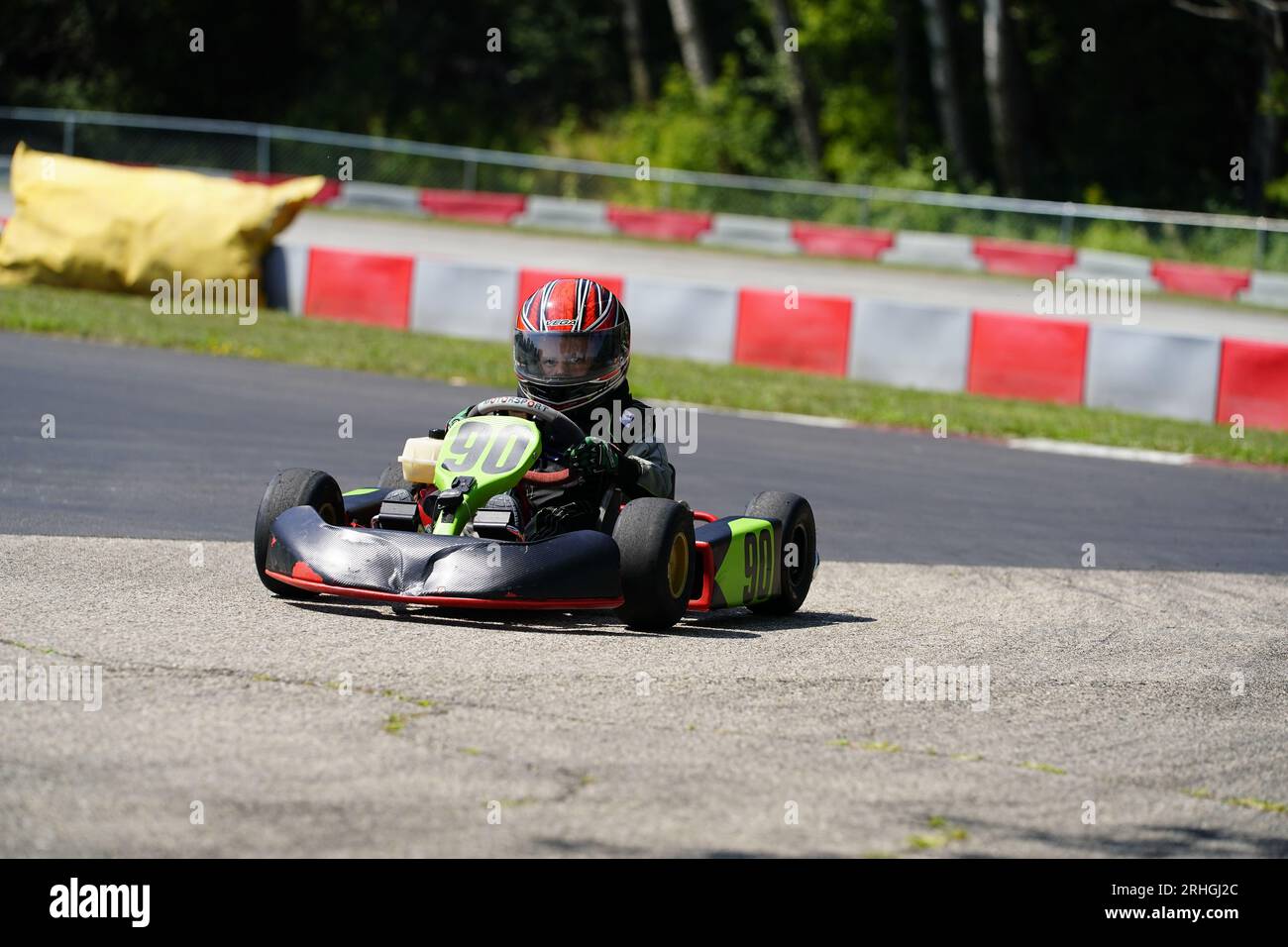 Adult go-kart drivers raced in national races at Badger Kart club Wolf ...