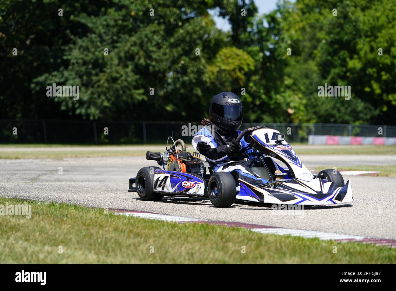 Adult go-kart drivers raced in national races at Badger Kart club Wolf ...