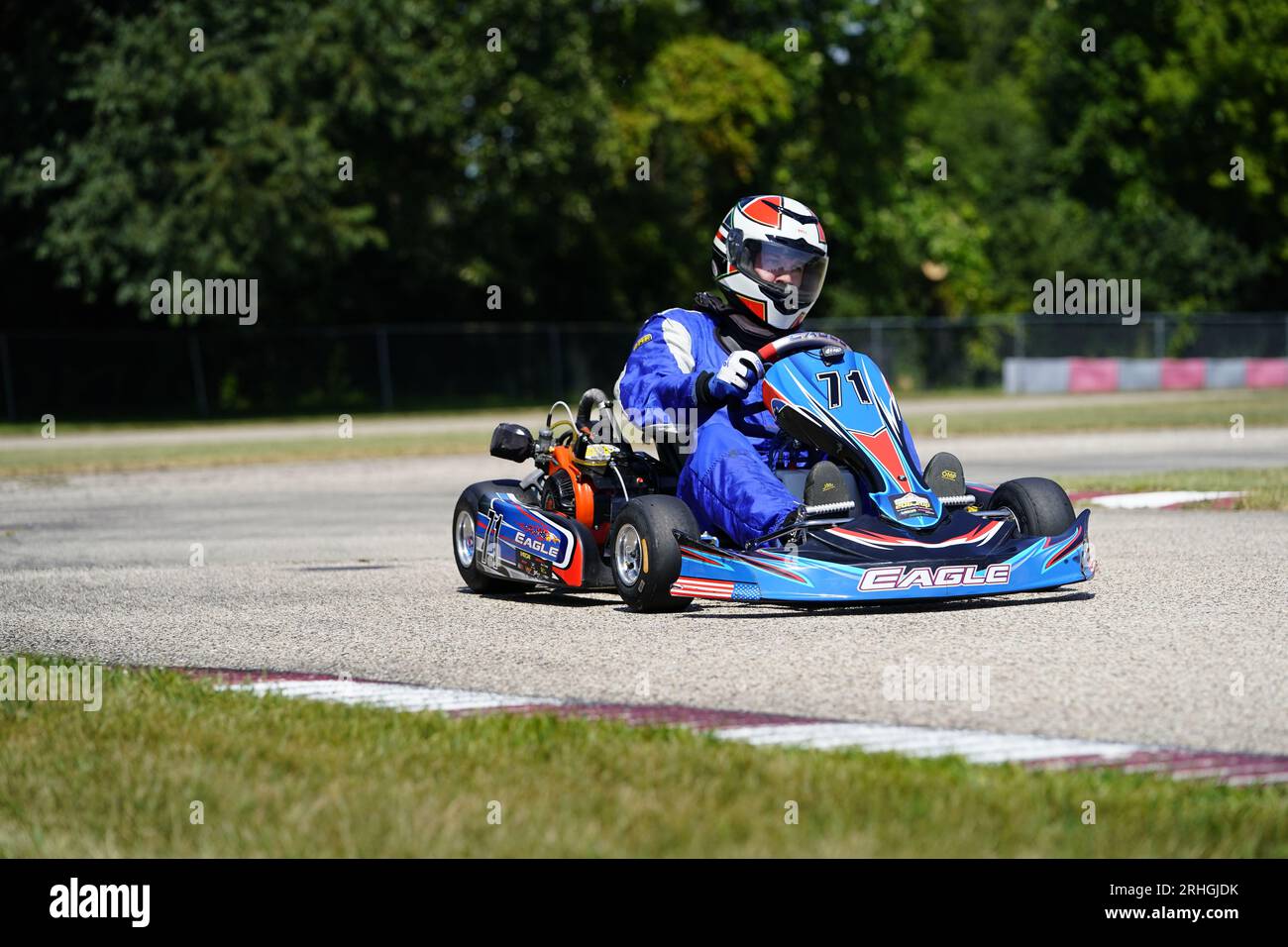 Adult go-kart drivers raced in national races at Badger Kart club Wolf ...