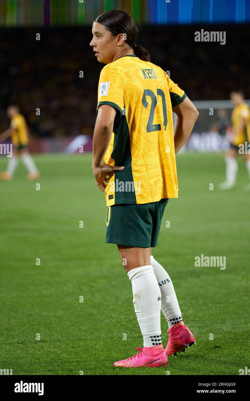 Sydney, Australia. 16th Aug, 2023. Sam Kerr of Australia looks on ...