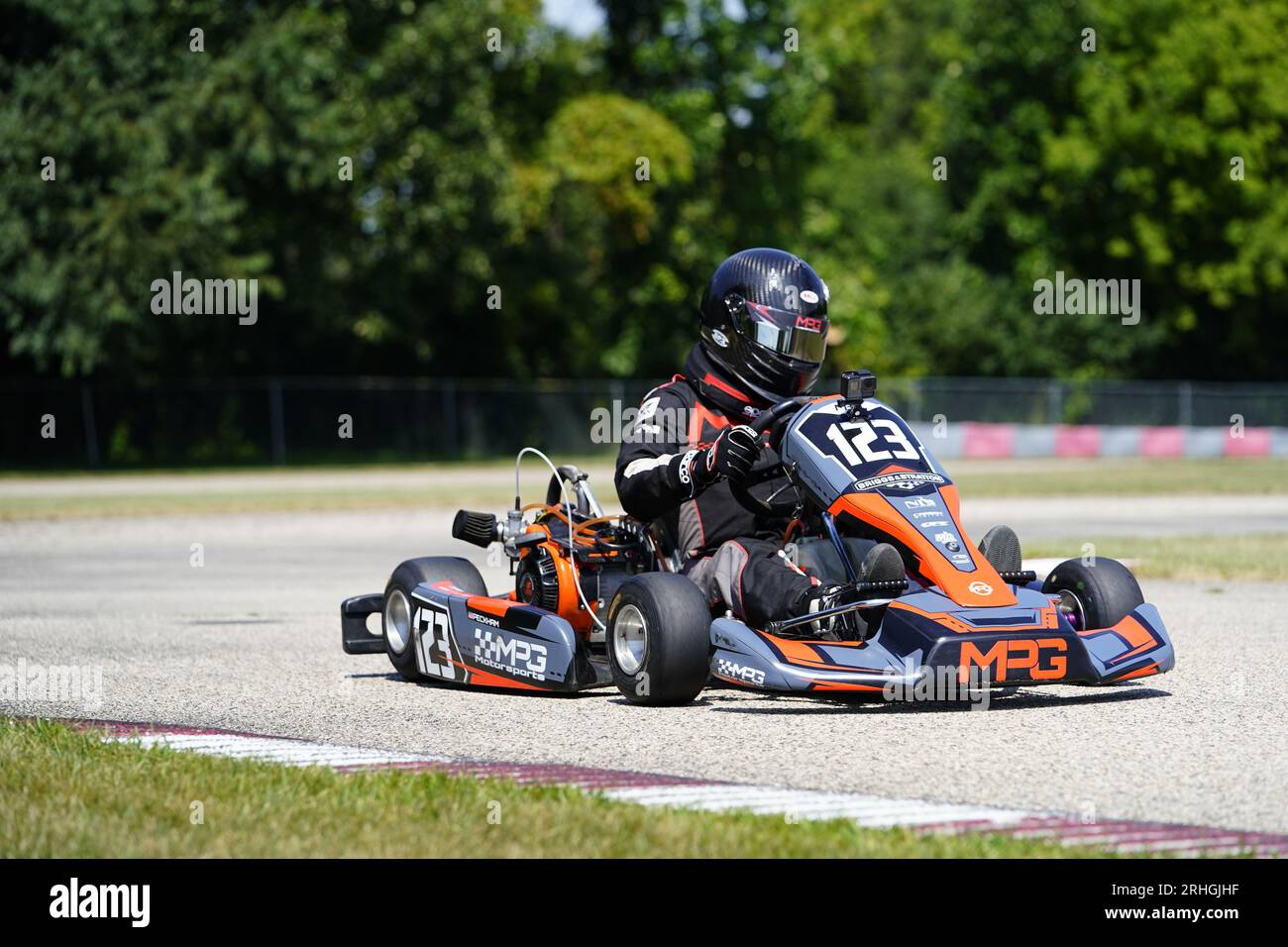 Adult go-kart drivers raced in national races at Badger Kart club Wolf ...