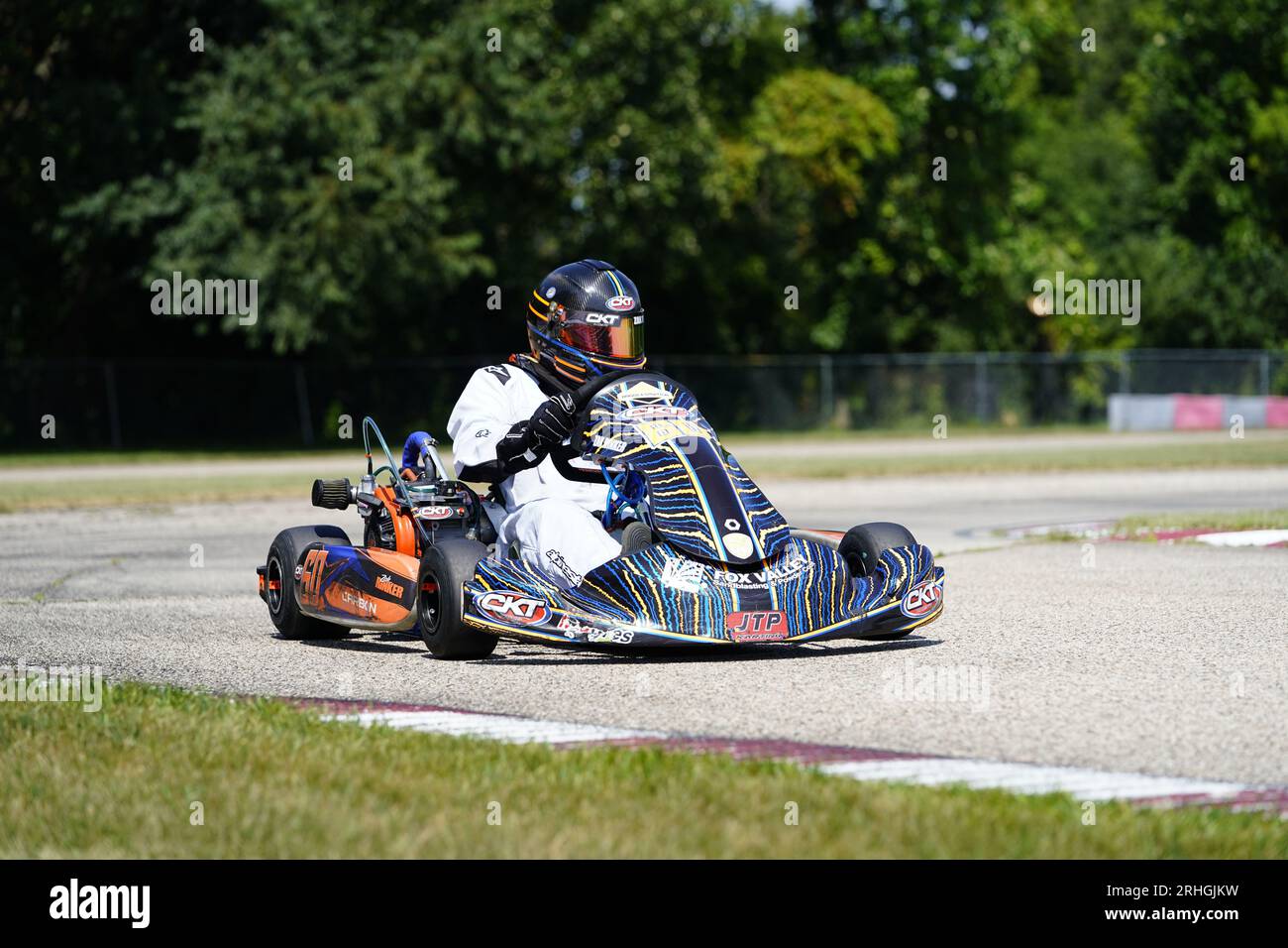 Adult go-kart drivers raced in national races at Badger Kart club Wolf ...
