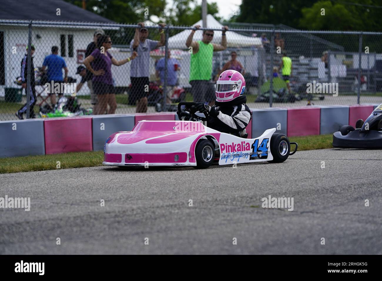 Adult go-kart drivers raced in national races at Badger Kart club Wolf ...
