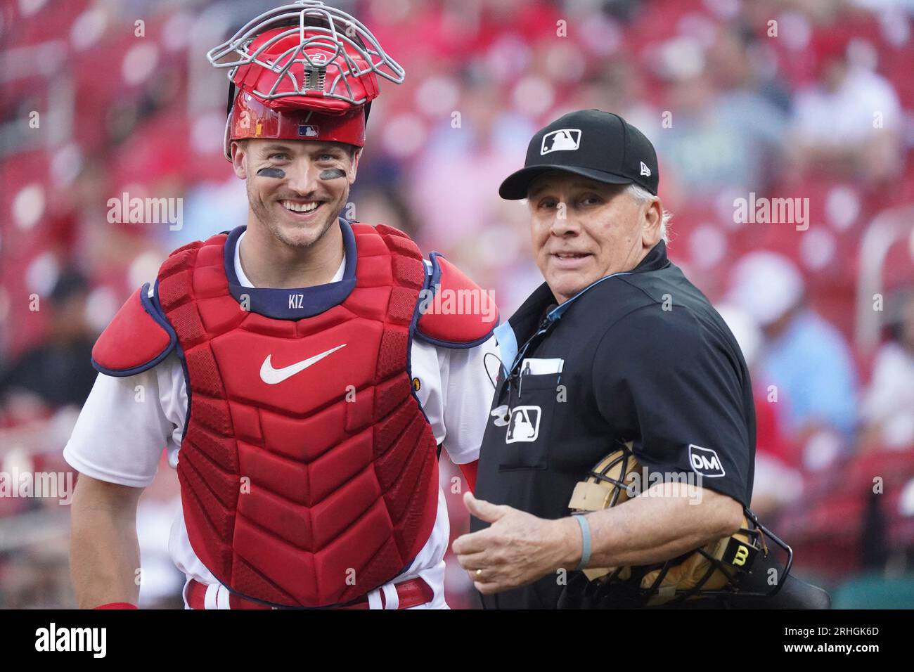 St. Louis, United States. 16th Aug, 2023. Umpires Larry Vanover and St ...